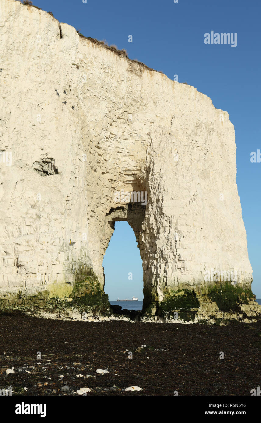 A stunning landscape view of a coastal bay at Kingsgate, Thanet, Kent ...