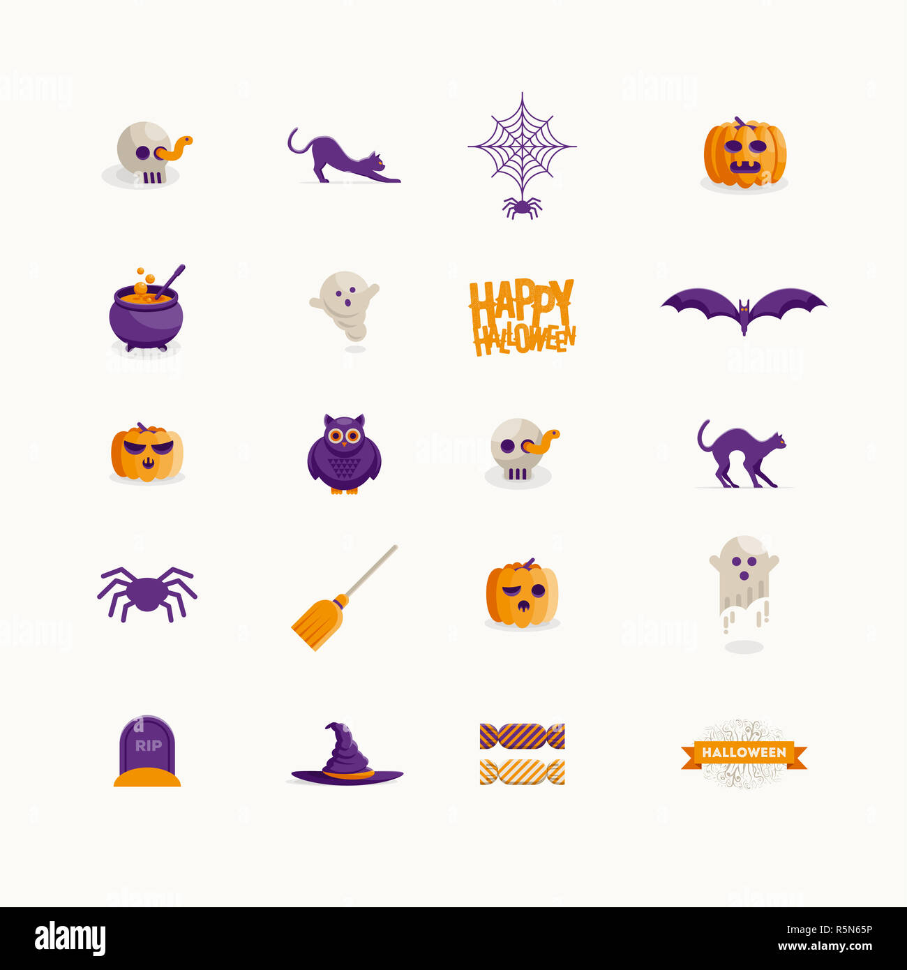 Halloween banner witch moon Cut Out Stock Images & Pictures - Alamy
