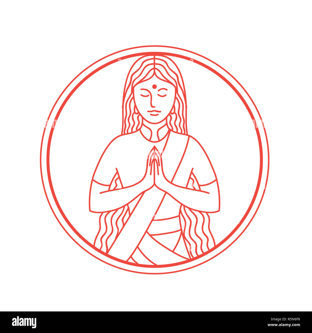 Namaste icon hi-res stock photography and images - Alamy