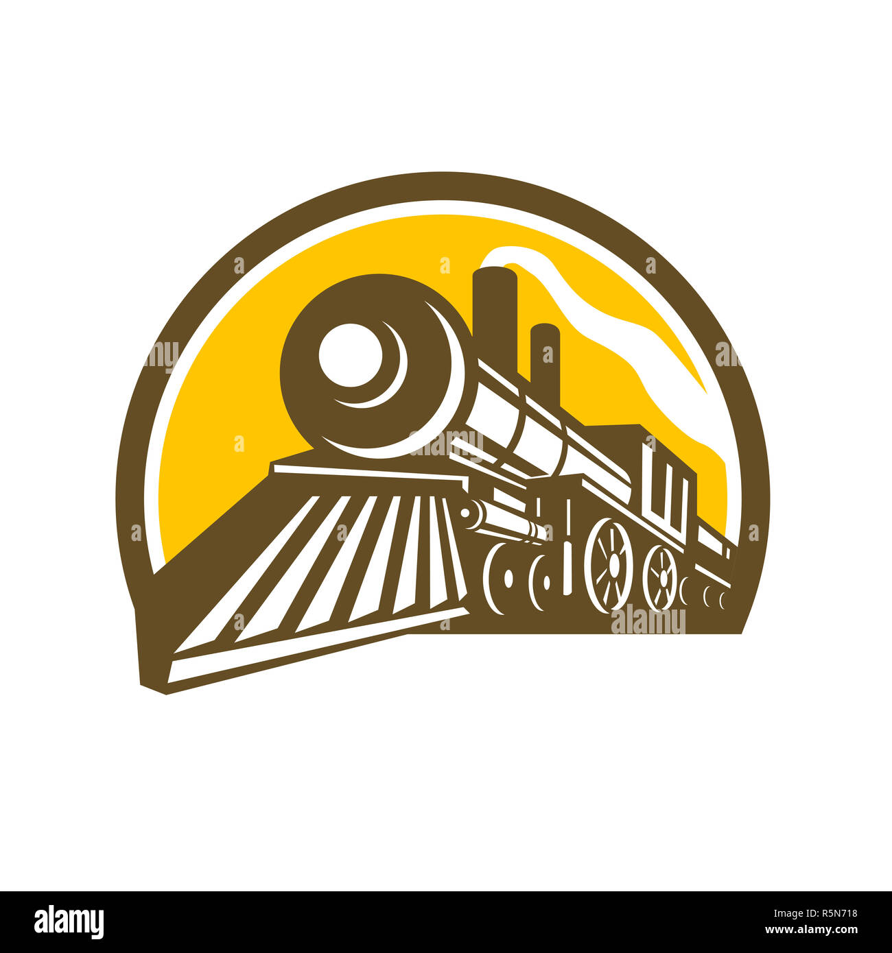 Steam Locomotive Train Icon Stock Photo - Alamy