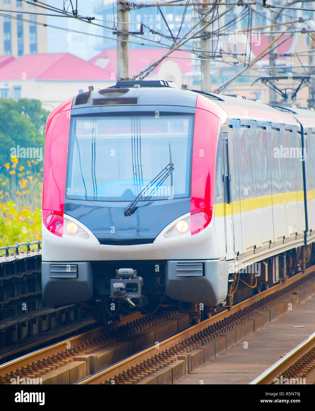 Subway train in Shanghai, China Stock Photo - Alamy
