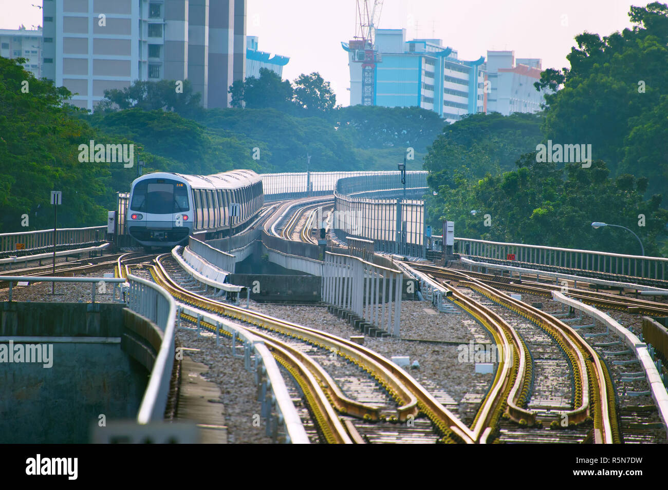 Metro train Singapore Stock Photo - Alamy