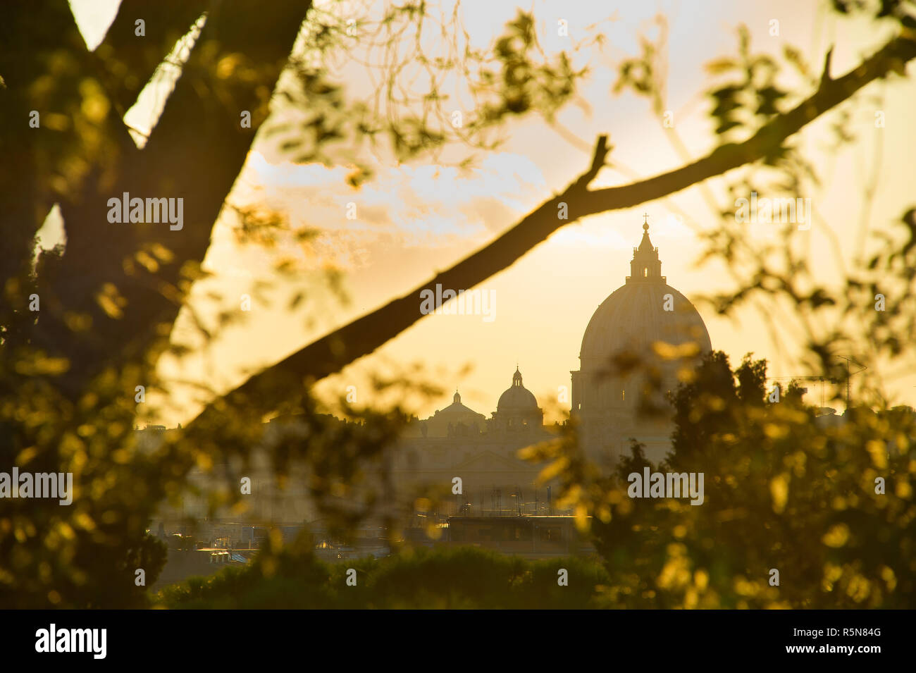Rome rooftop view sunset hi-res stock photography and images - Alamy