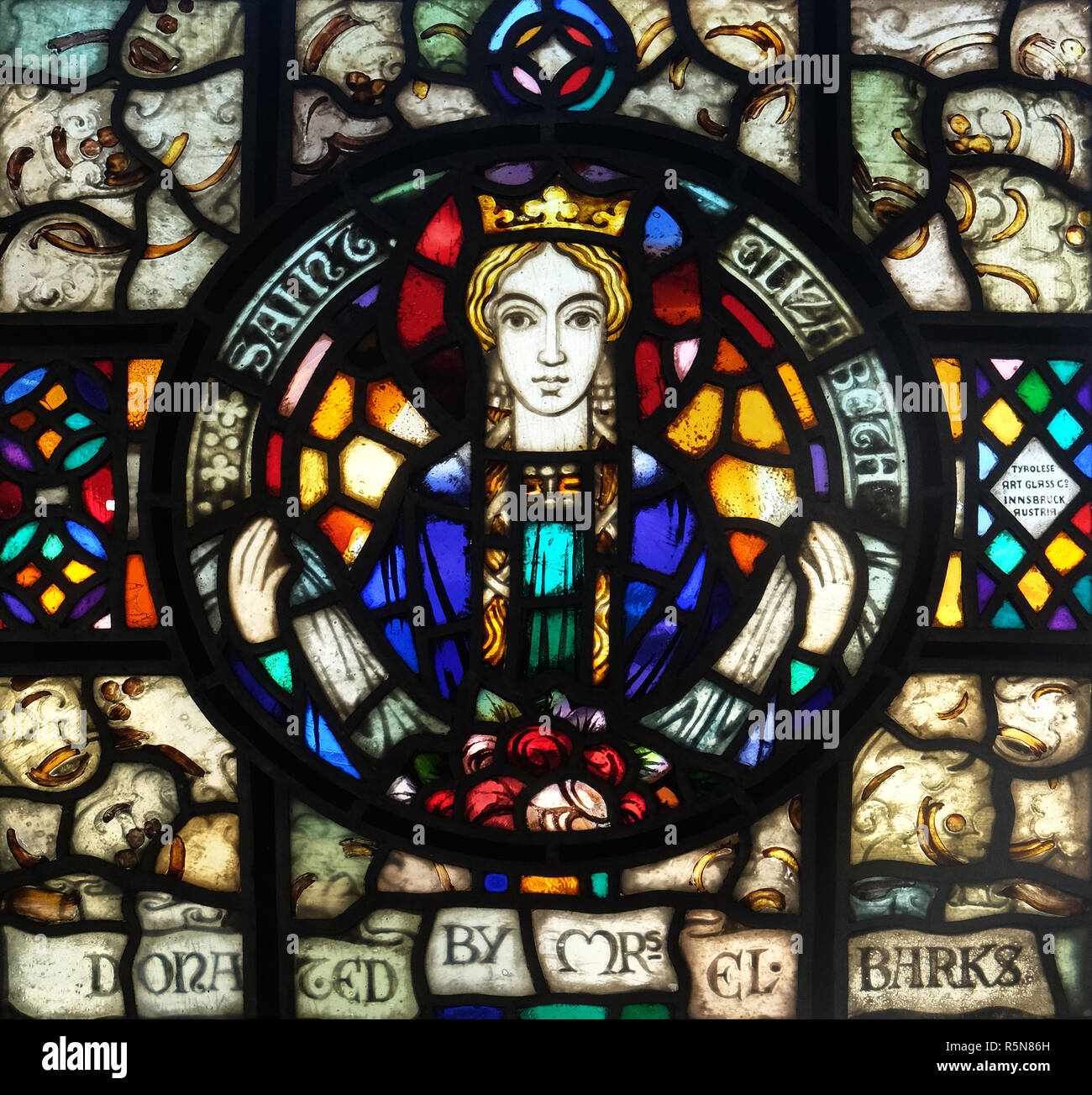 Saint Elizabeth of Hungary stained glass in the Blind Center Saint ...