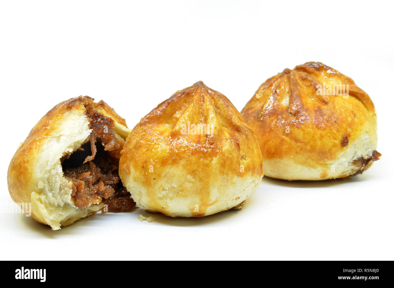 Crispy BBQ roasted chicken buns Stock Photo - Alamy