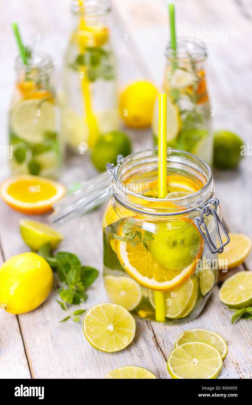 Citrus lemonade water Stock Photo - Alamy