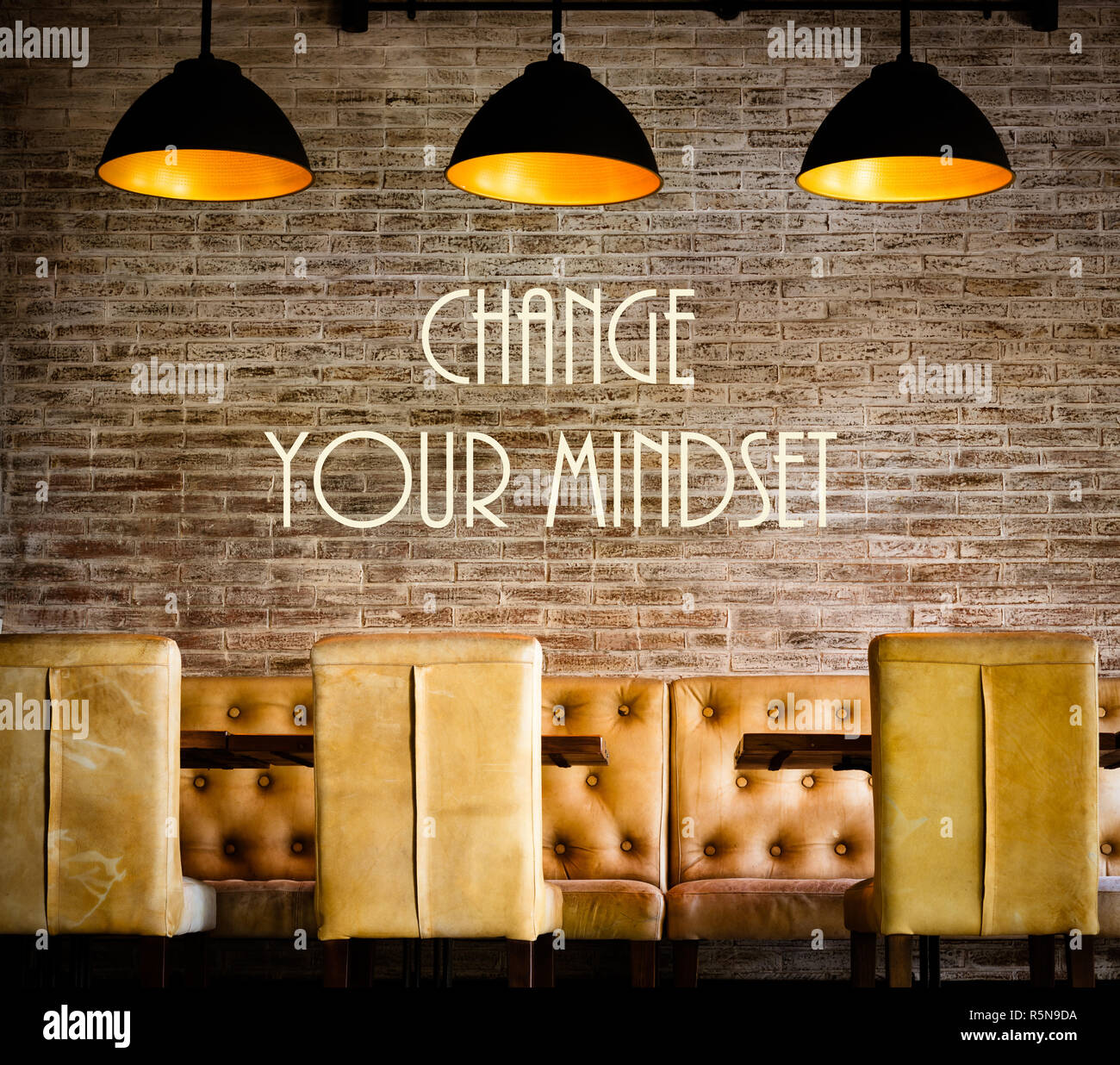 Change Your Mindset motivational message Stock Photo - Alamy