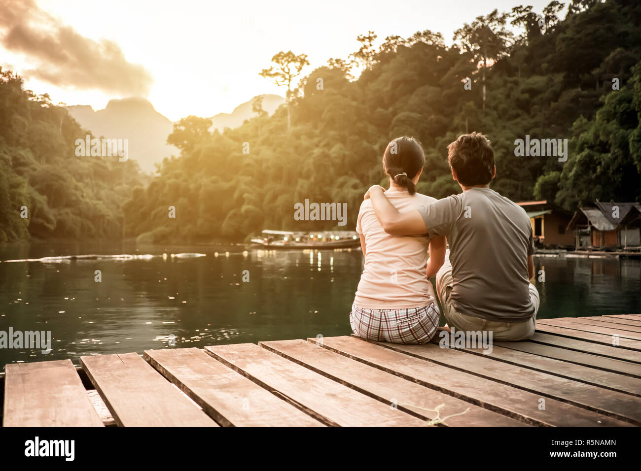 Wooden hut lovers hi-res stock photography and images - Alamy