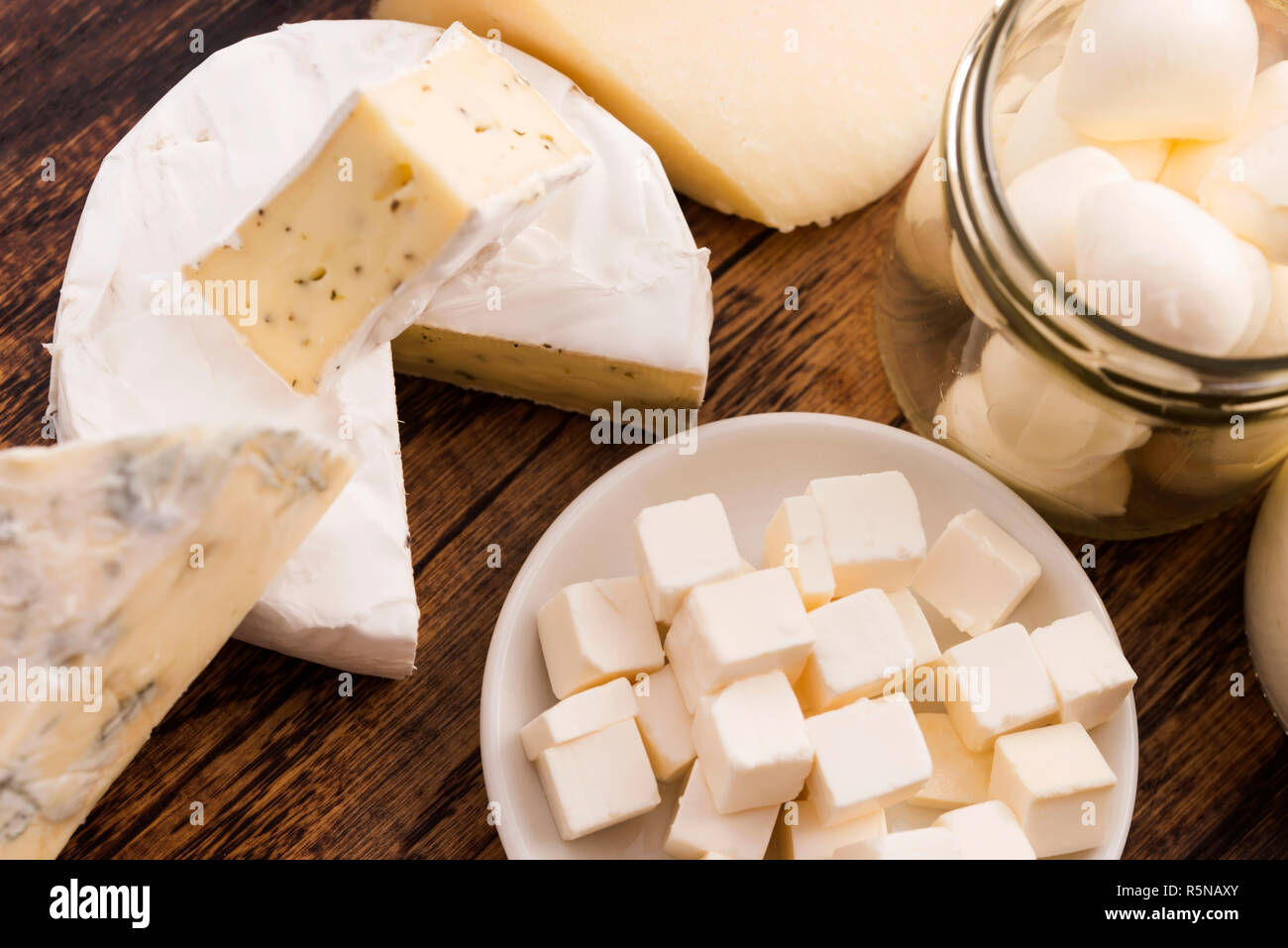 different kinds of cheese Stock Photo - Alamy