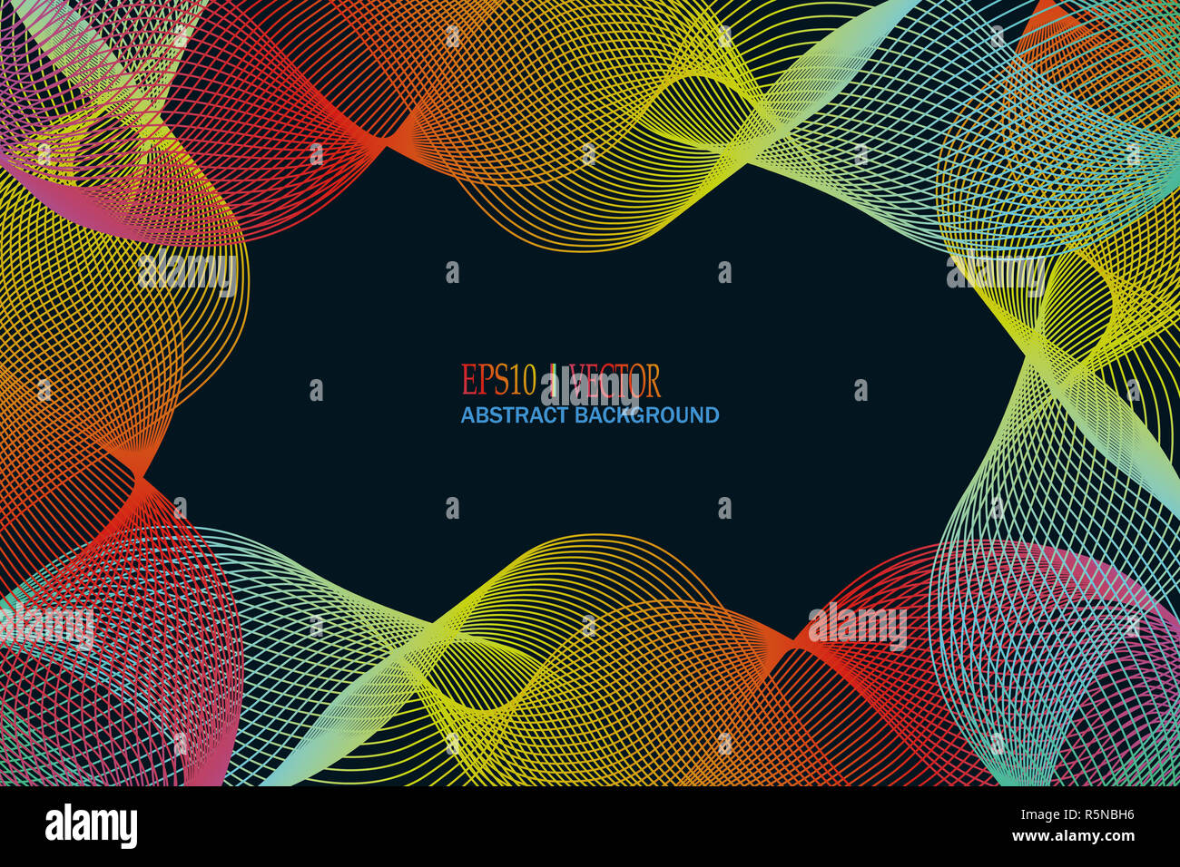 Abstract winding ribbon of the rainbow, illustration, isolated on ...