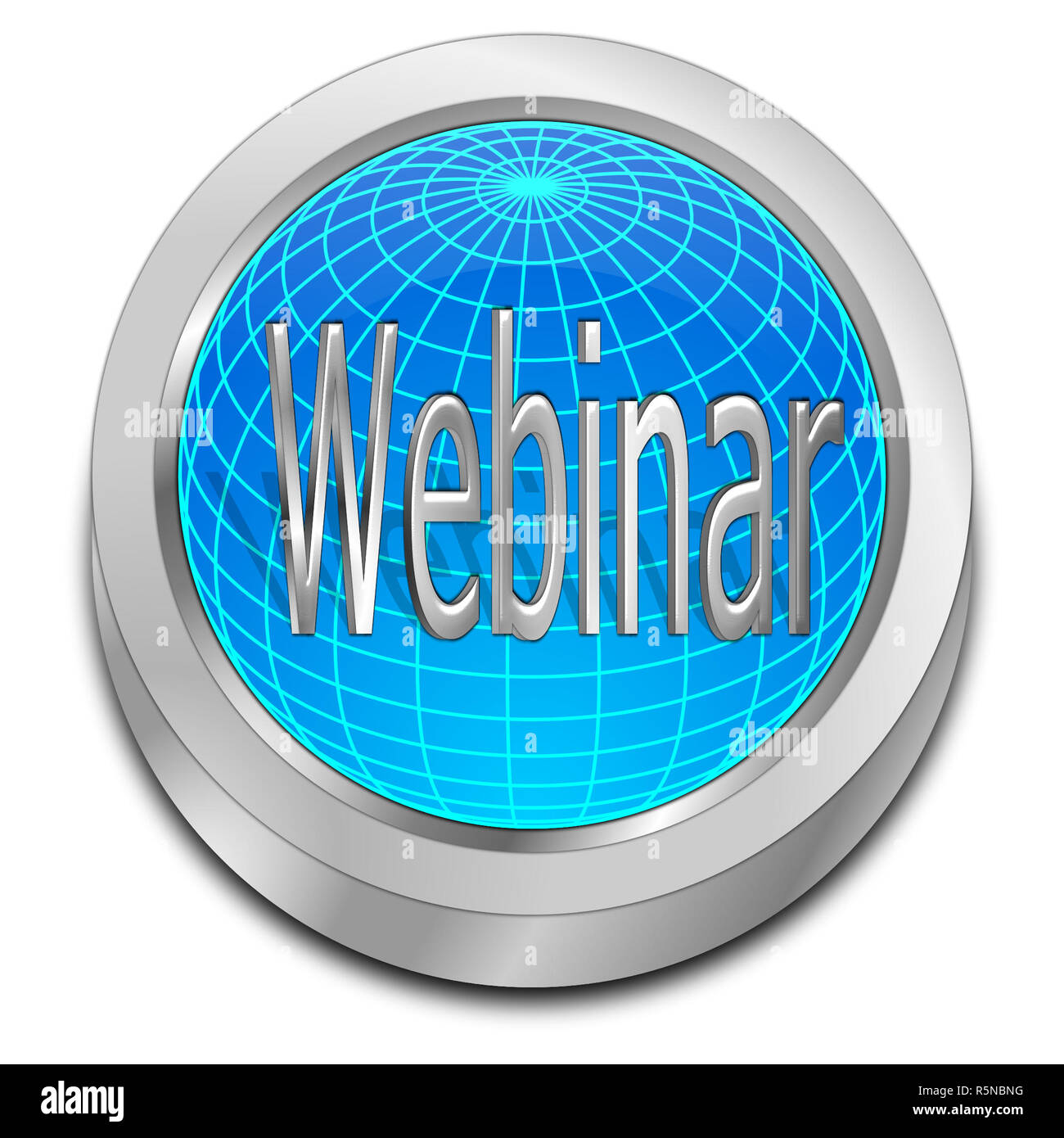 decorative glossy blue Webinar Button - 3D illustration Stock Photo - Alamy