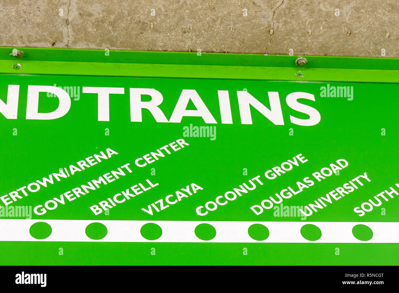 Miami florida metrorail station train hi-res stock photography and ...