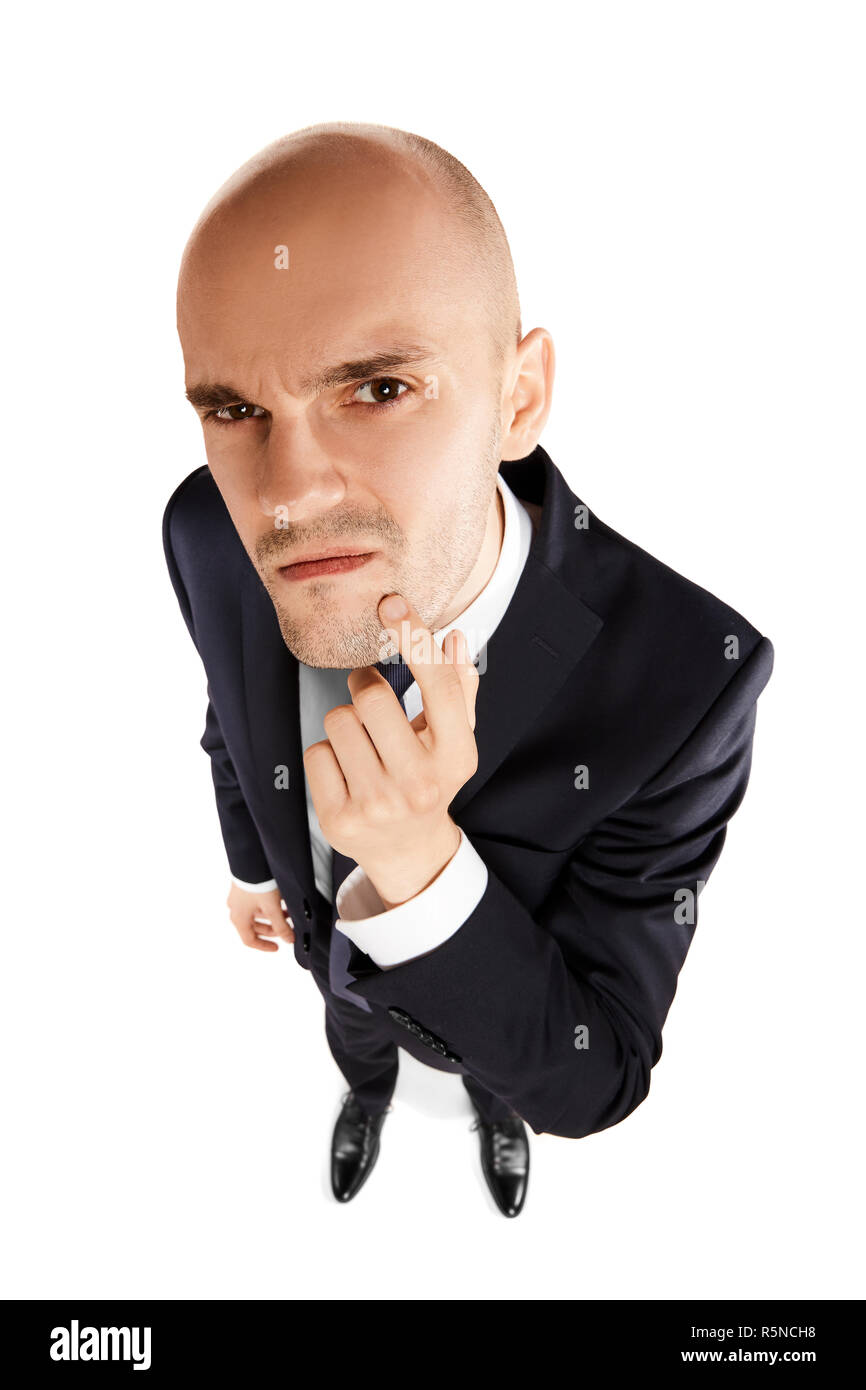 Man Scratches his Chin Stock Photo - Alamy