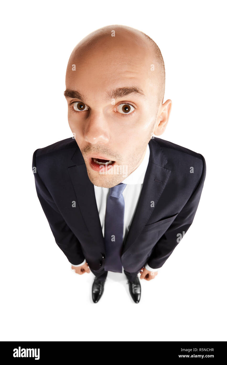 Surprised Man Looks Into Stock Photo - Alamy