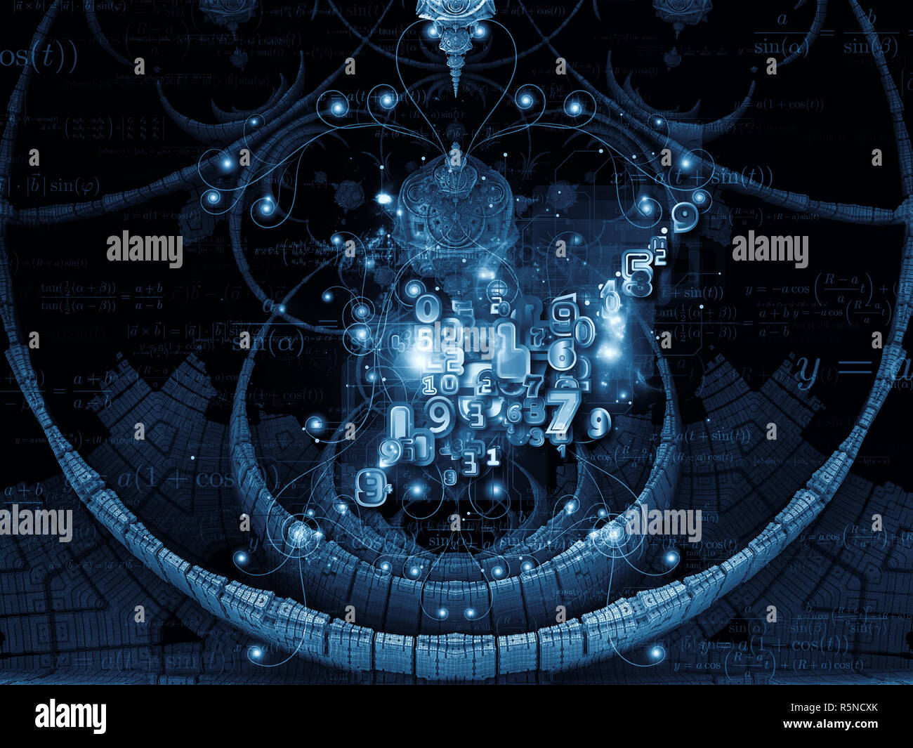 Lights of Math Design Stock Photo - Alamy