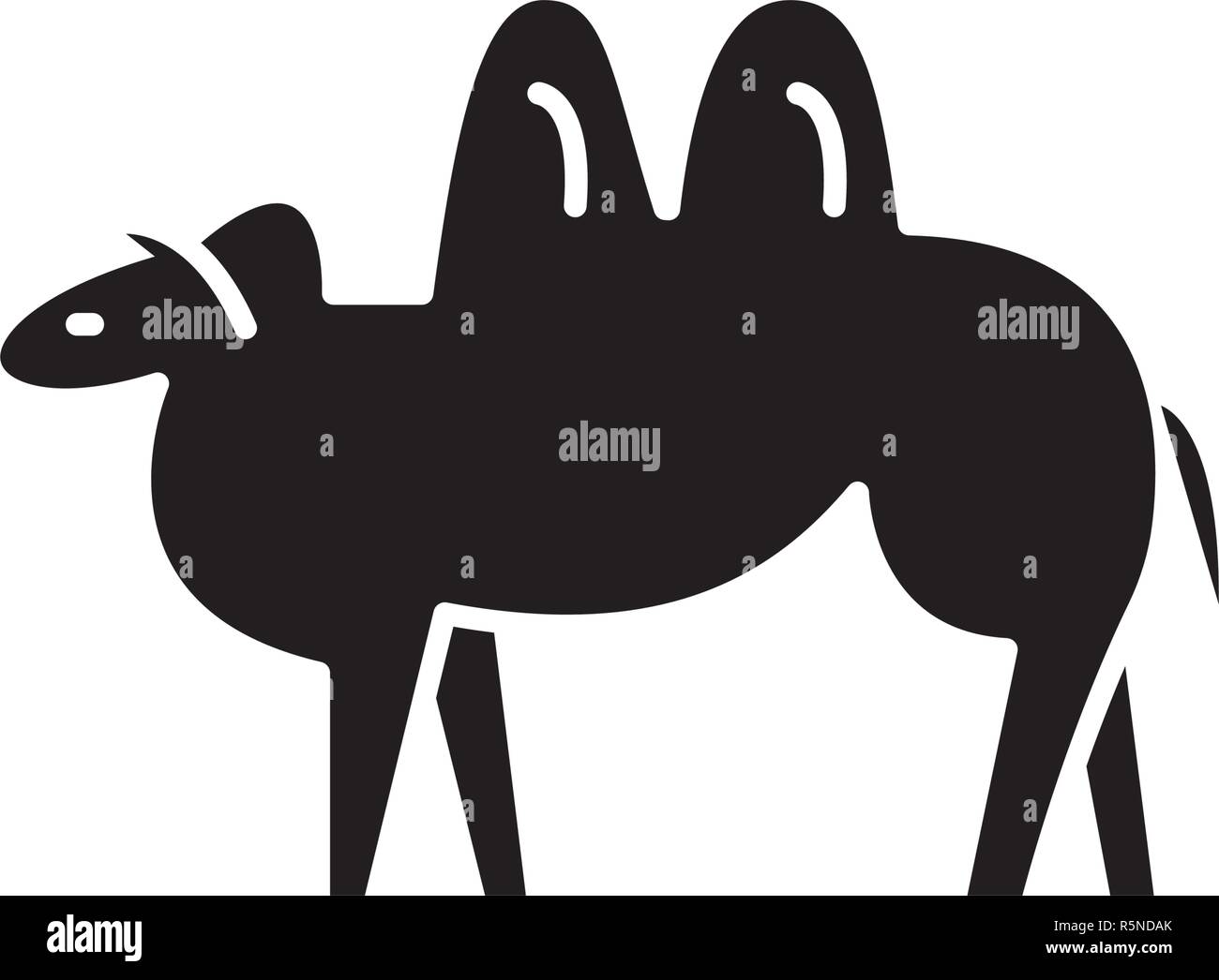 Camel black icon, vector sign on isolated background. Camel concept ...
