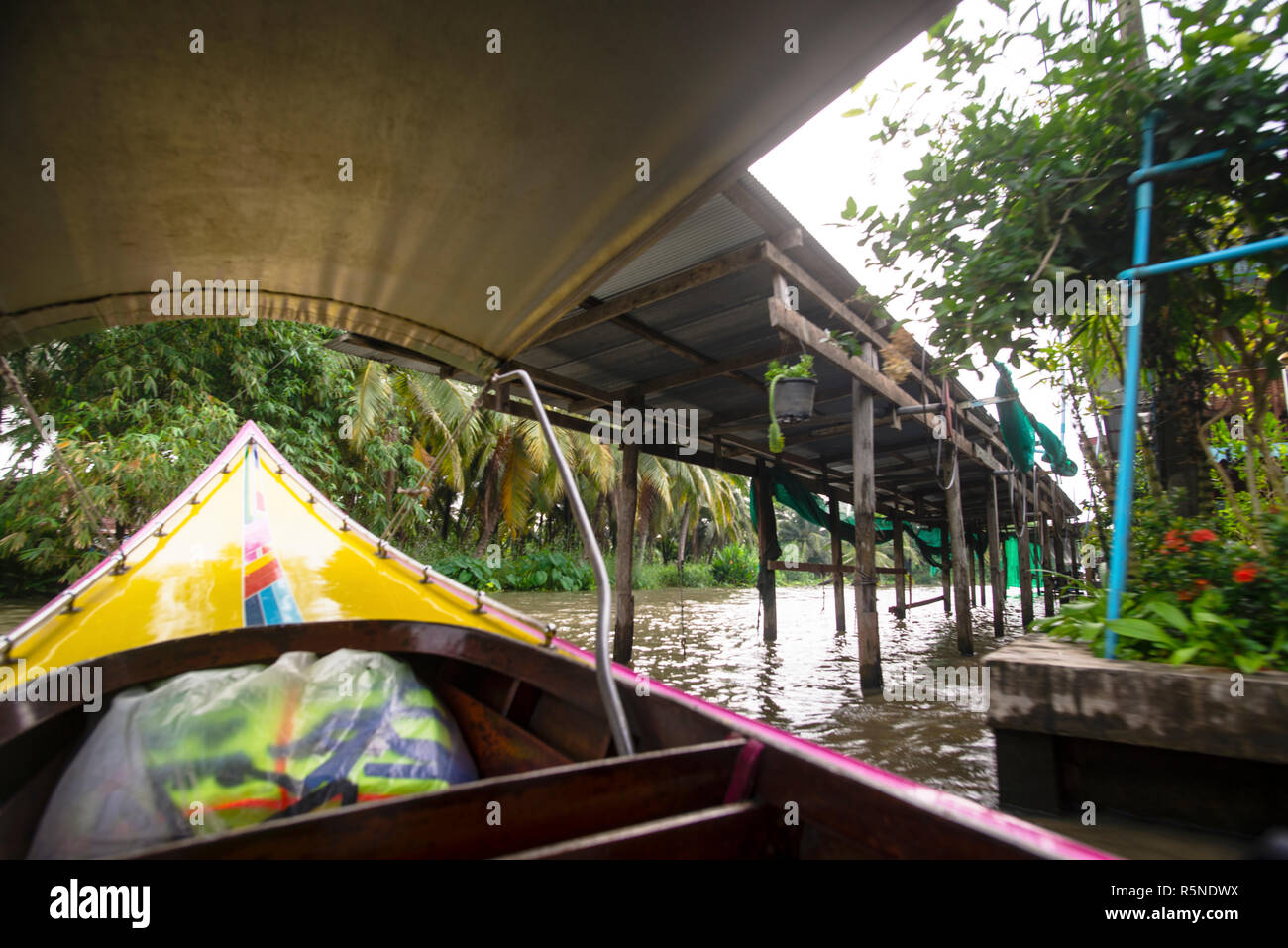 High speed boat ride on the Mae Klong River Canal through to the ...