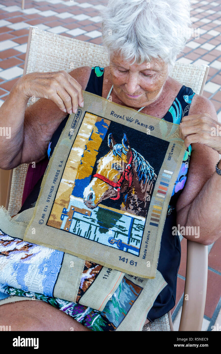 Miami Beach Florida,adult adults woman women female lady,elderly,senior ...