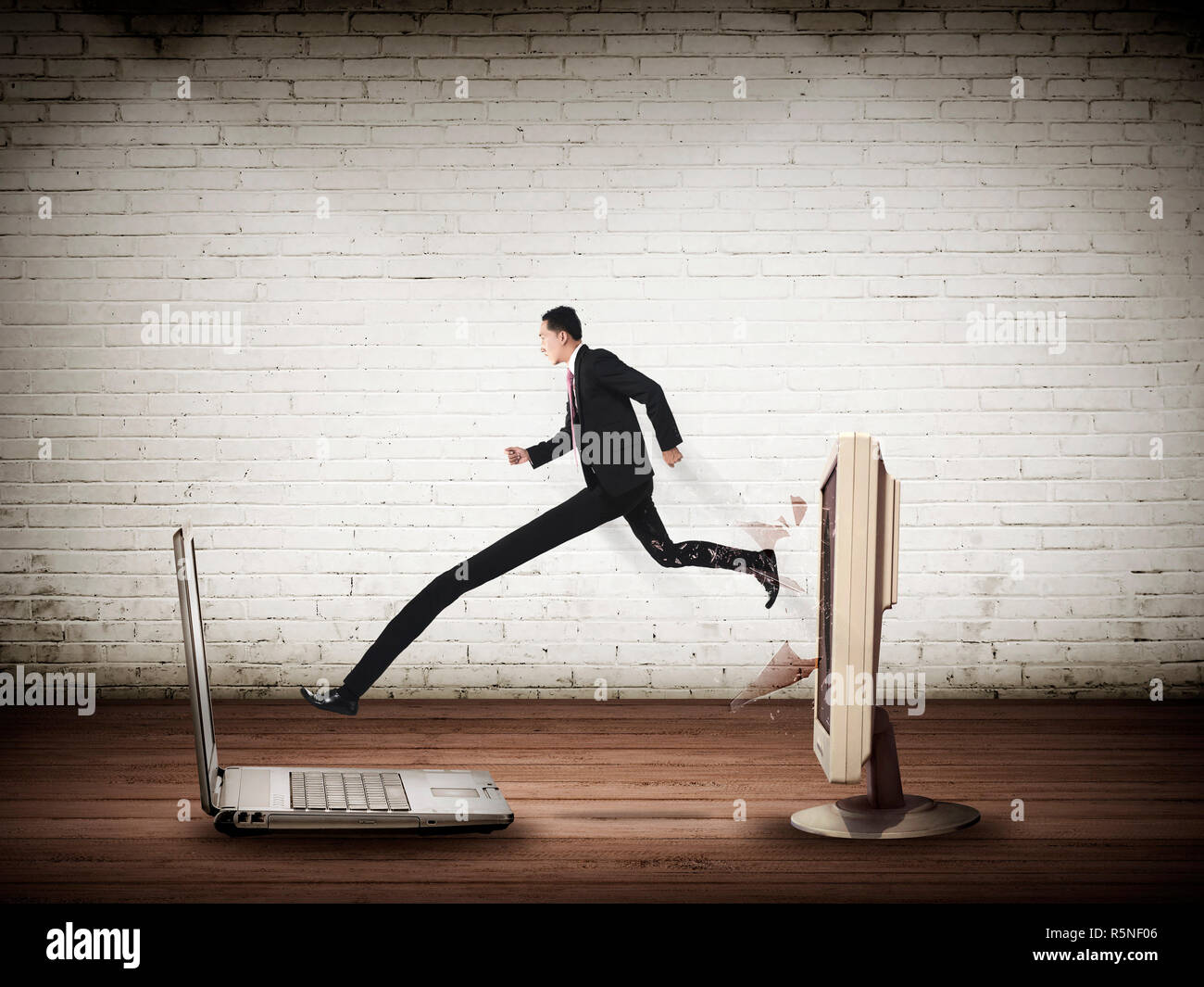 Danger Office Laptop Notebook Computers High Resolution Stock ...