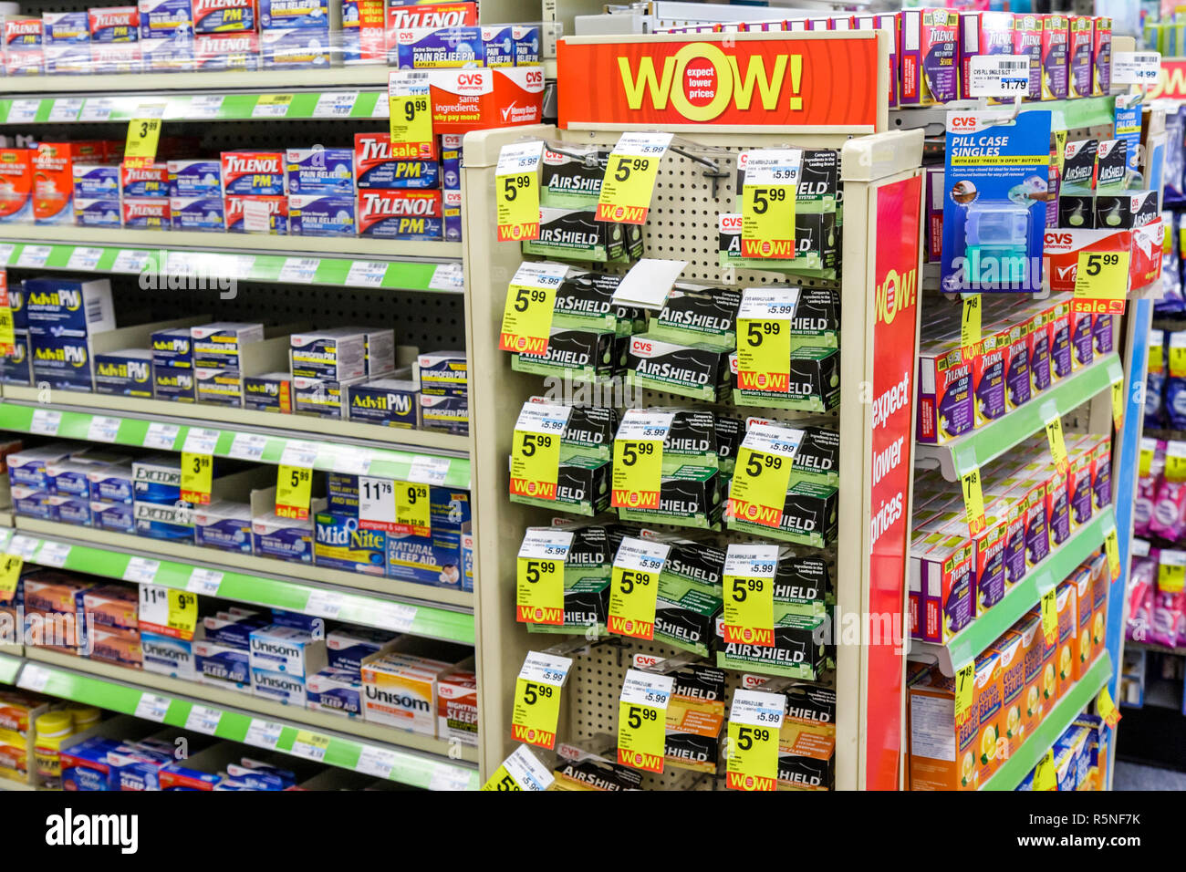 Miami Beach Florida,5th Street,CVS Pharmacy,drug store,shelf shelves ...