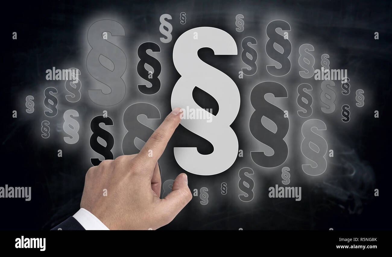 hand points to paragraph icons Stock Photo - Alamy