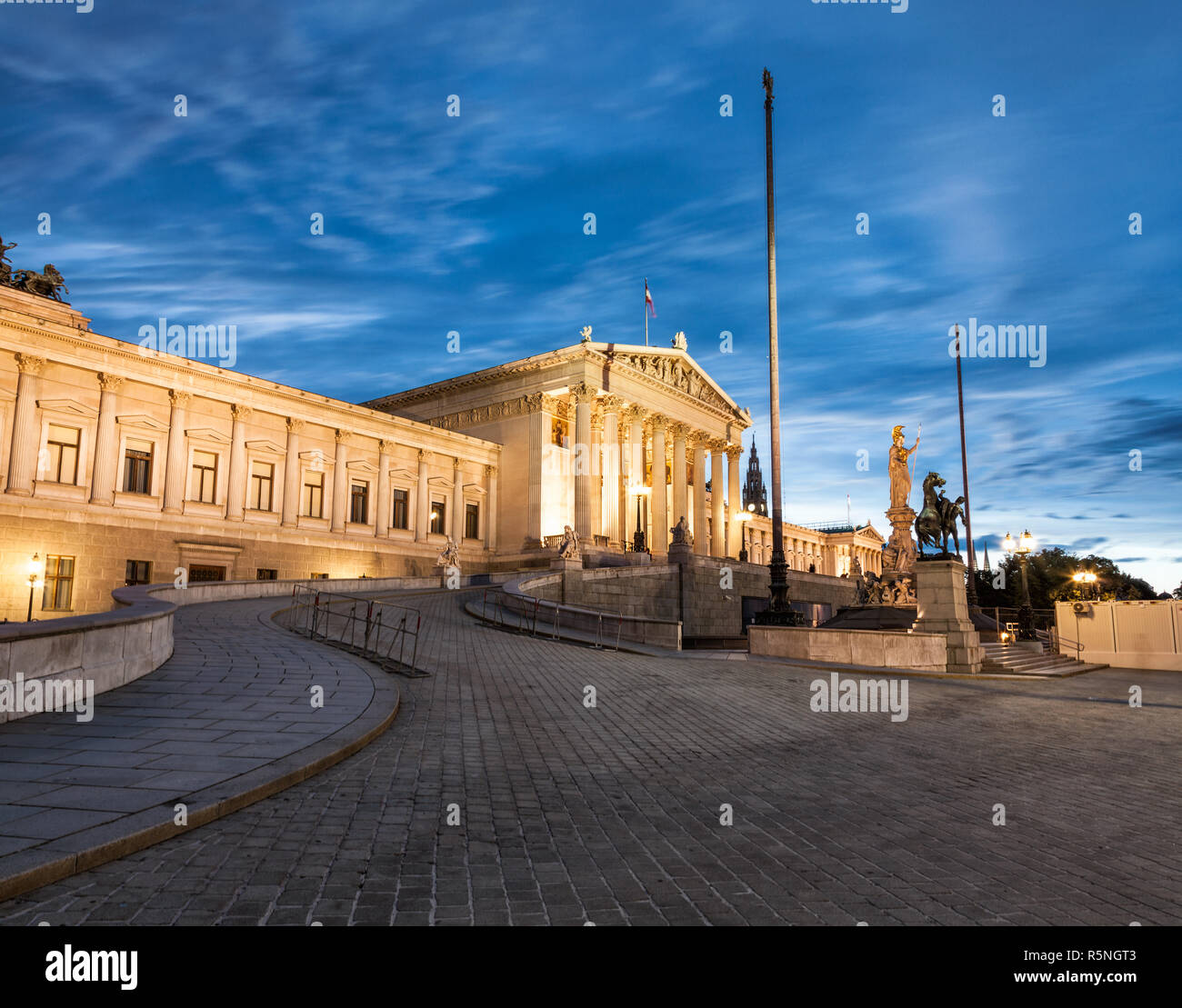 Austrian Parliament building on Ring Road in Vienna Stock Photo - Alamy