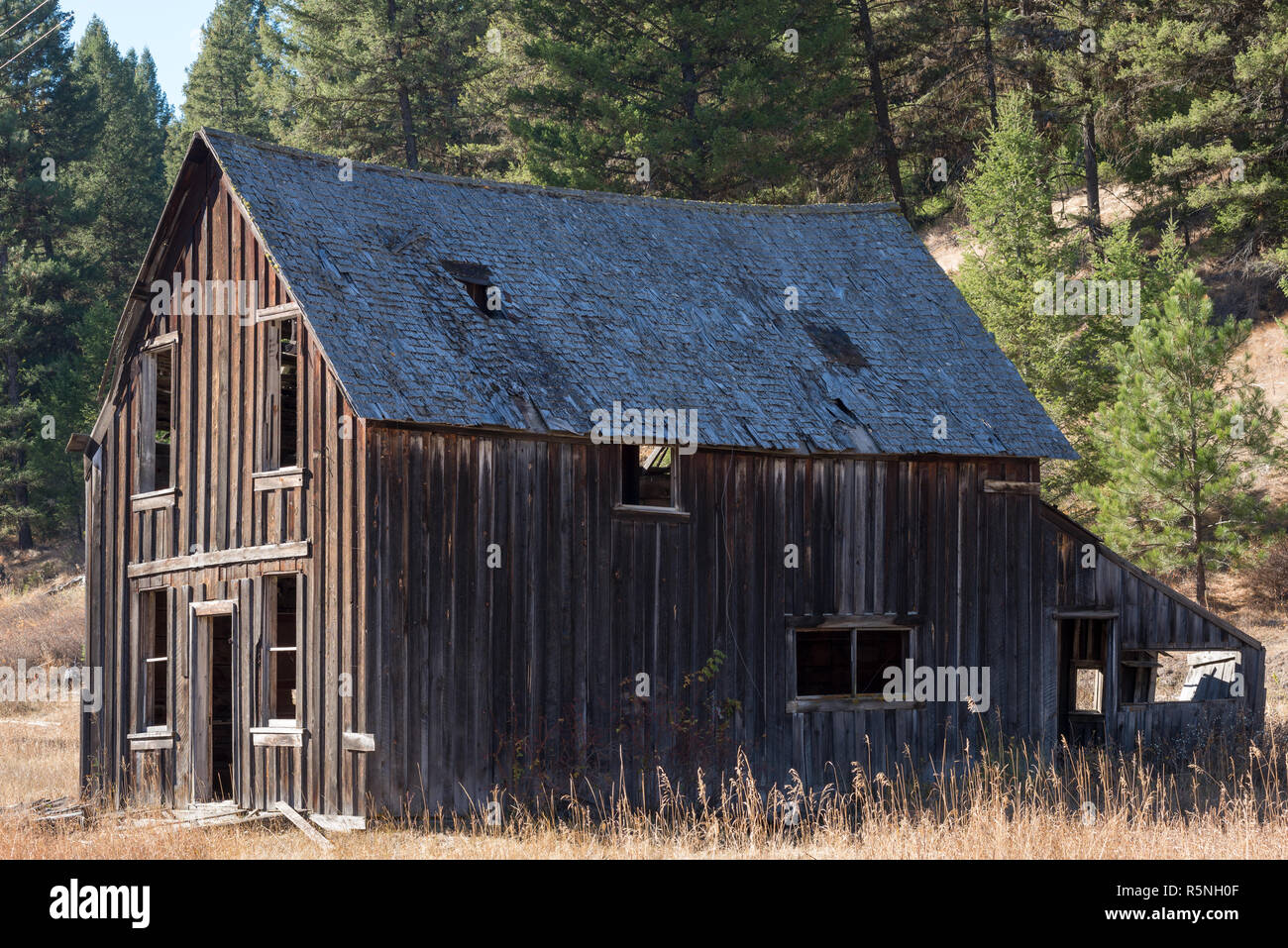 Old building in the ghost town of Bowdie, Washington Stock Photo - Alamy
