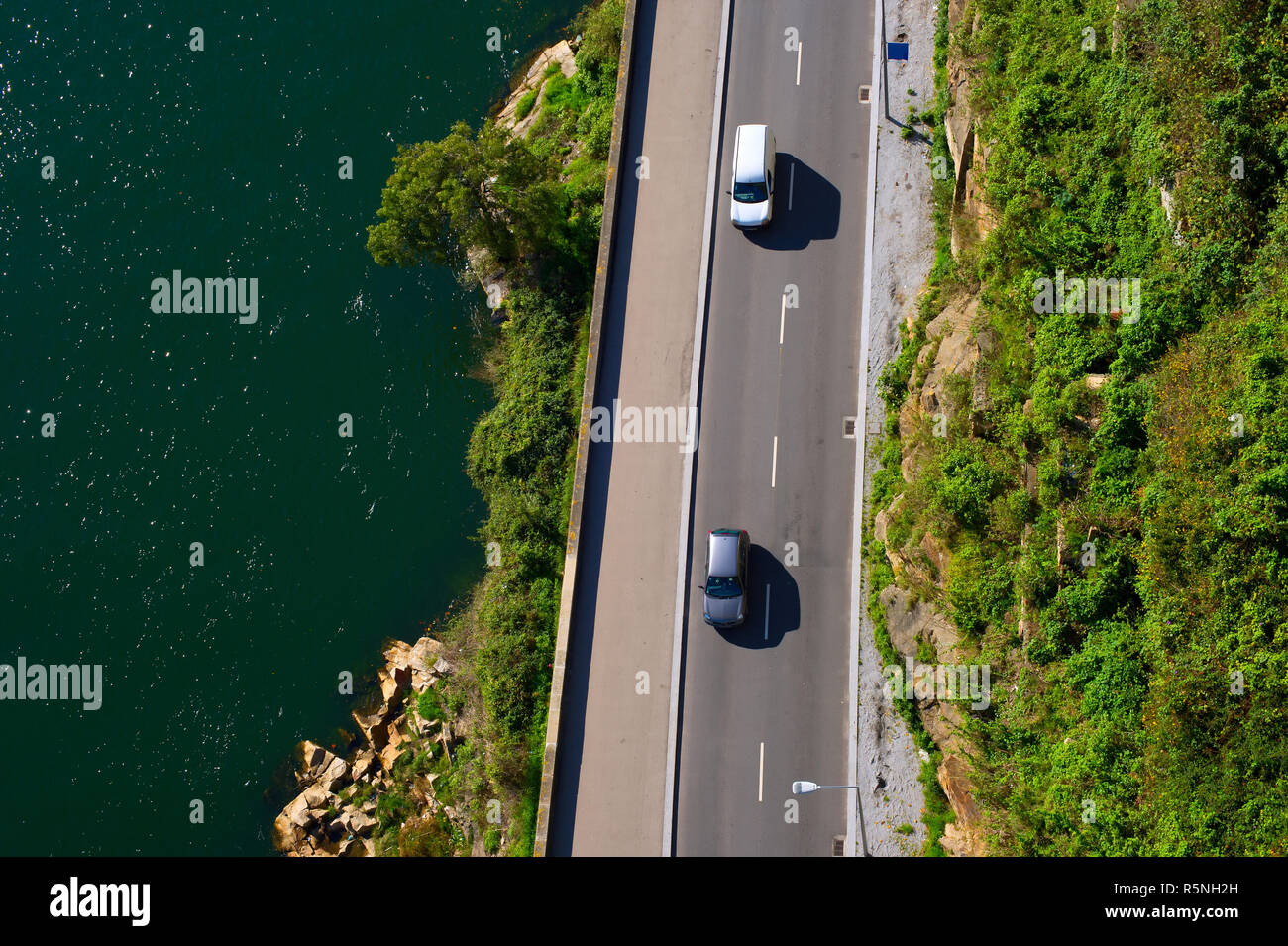 Coastal road. View from above Stock Photo - Alamy