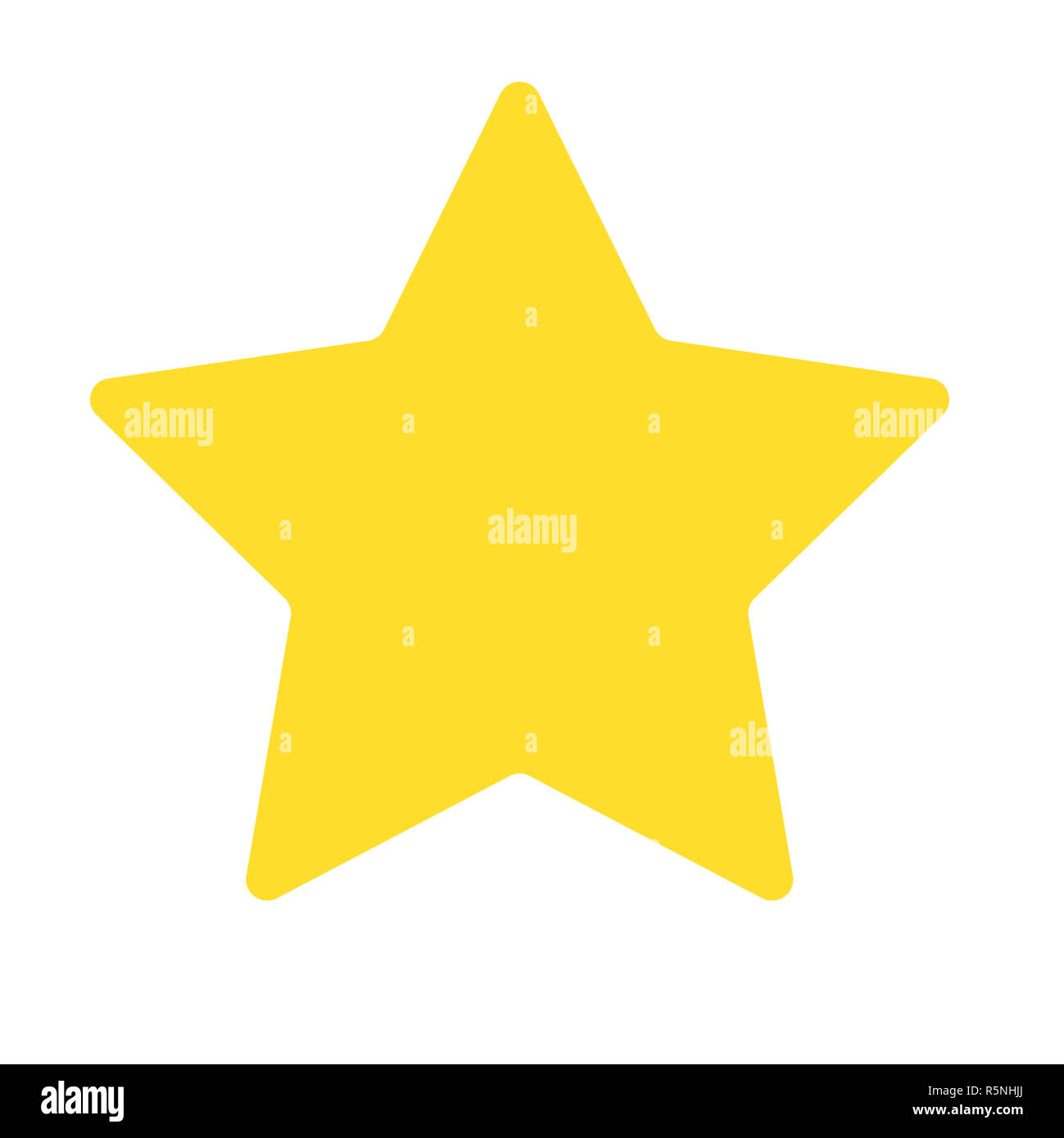 Isolated yellow star icon, ranking mark Stock Photo - Alamy