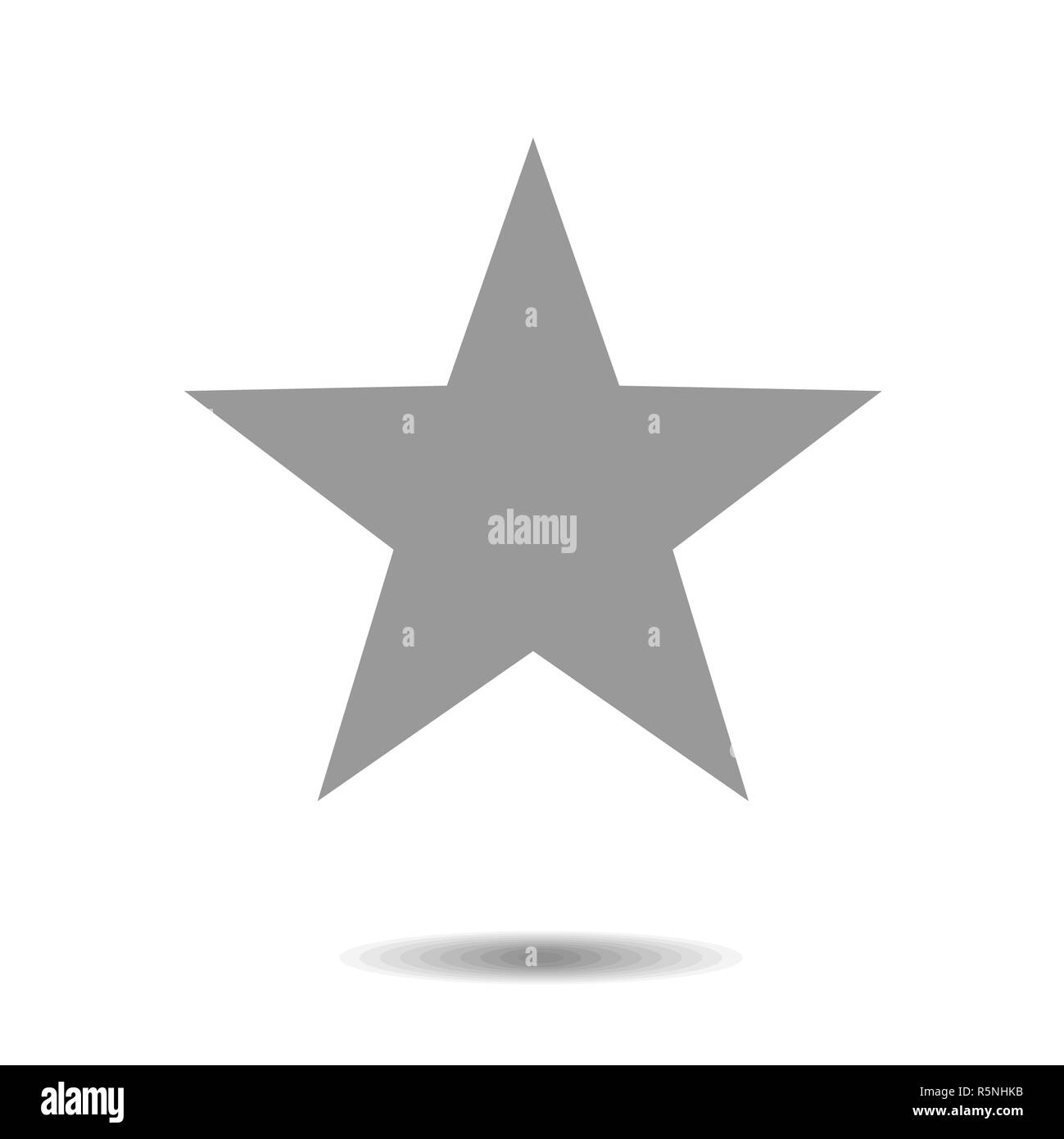 Isolated gray star icon, ranking mark Stock Photo - Alamy