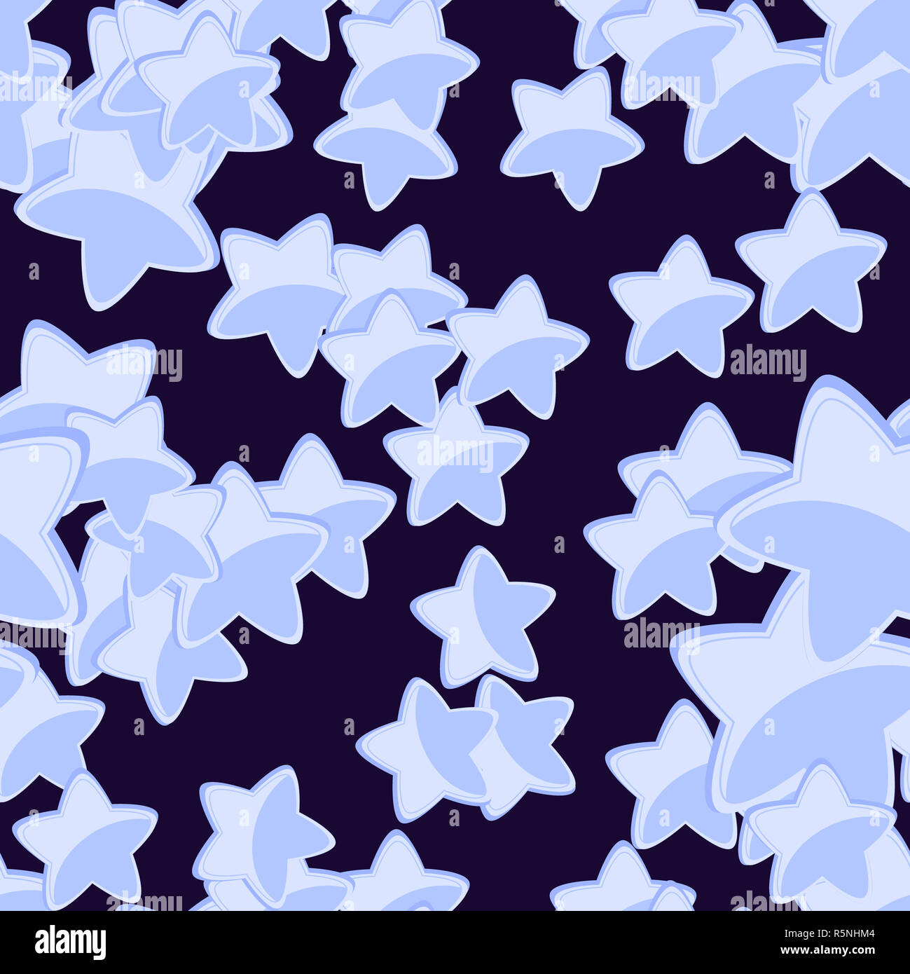 Nice cartoon star pattern with different stars icons on dark background ...