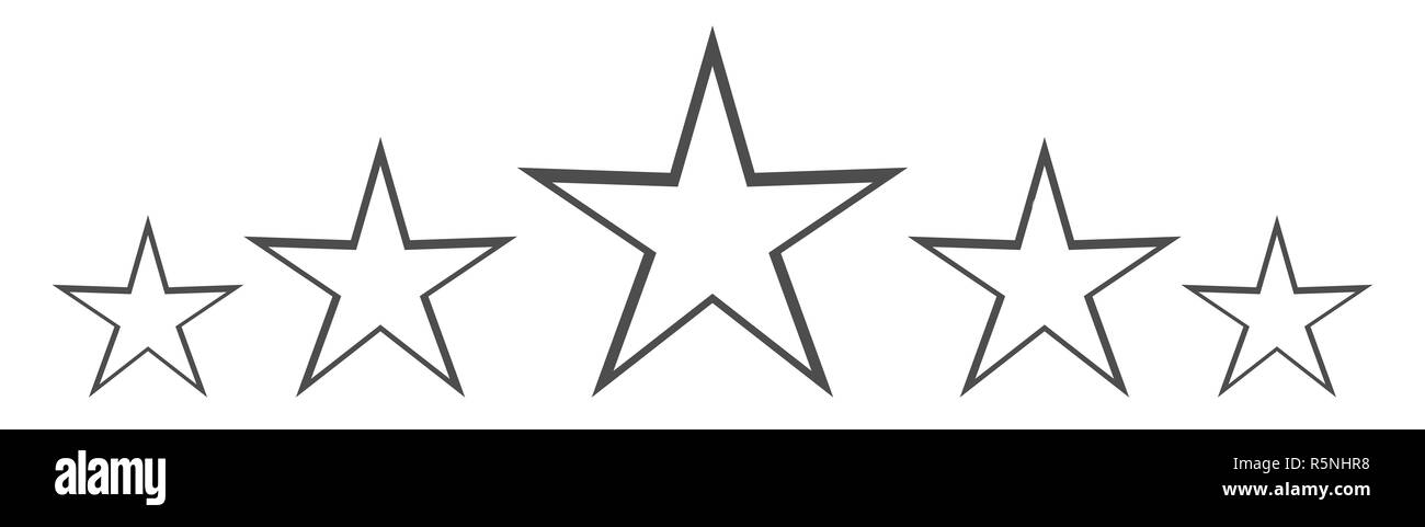 Isolated gray star icon in set, ranking mark Stock Photo - Alamy