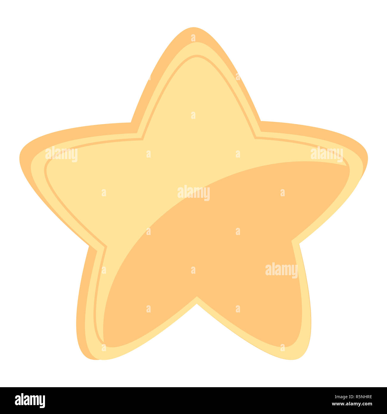 Isolated yellow star icon, ranking mark Stock Photo - Alamy