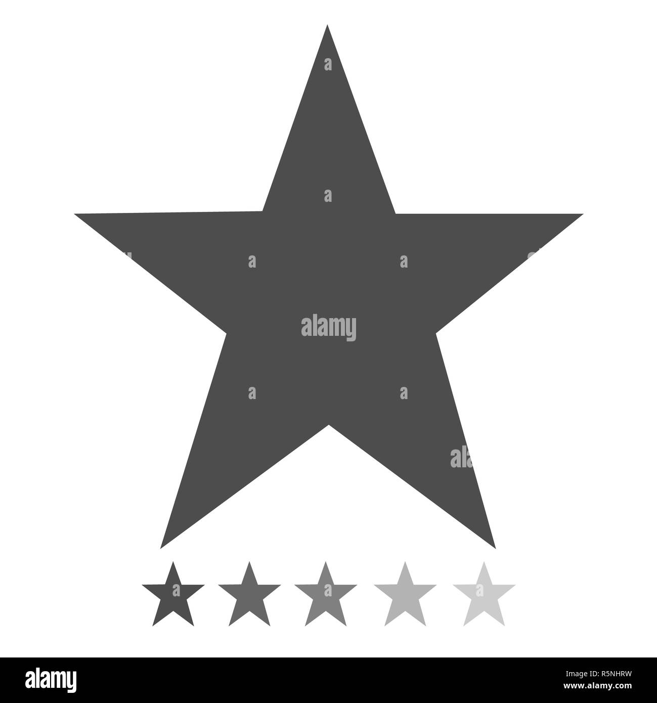 Isolated gray star icons in set, ranking mark Stock Photo - Alamy