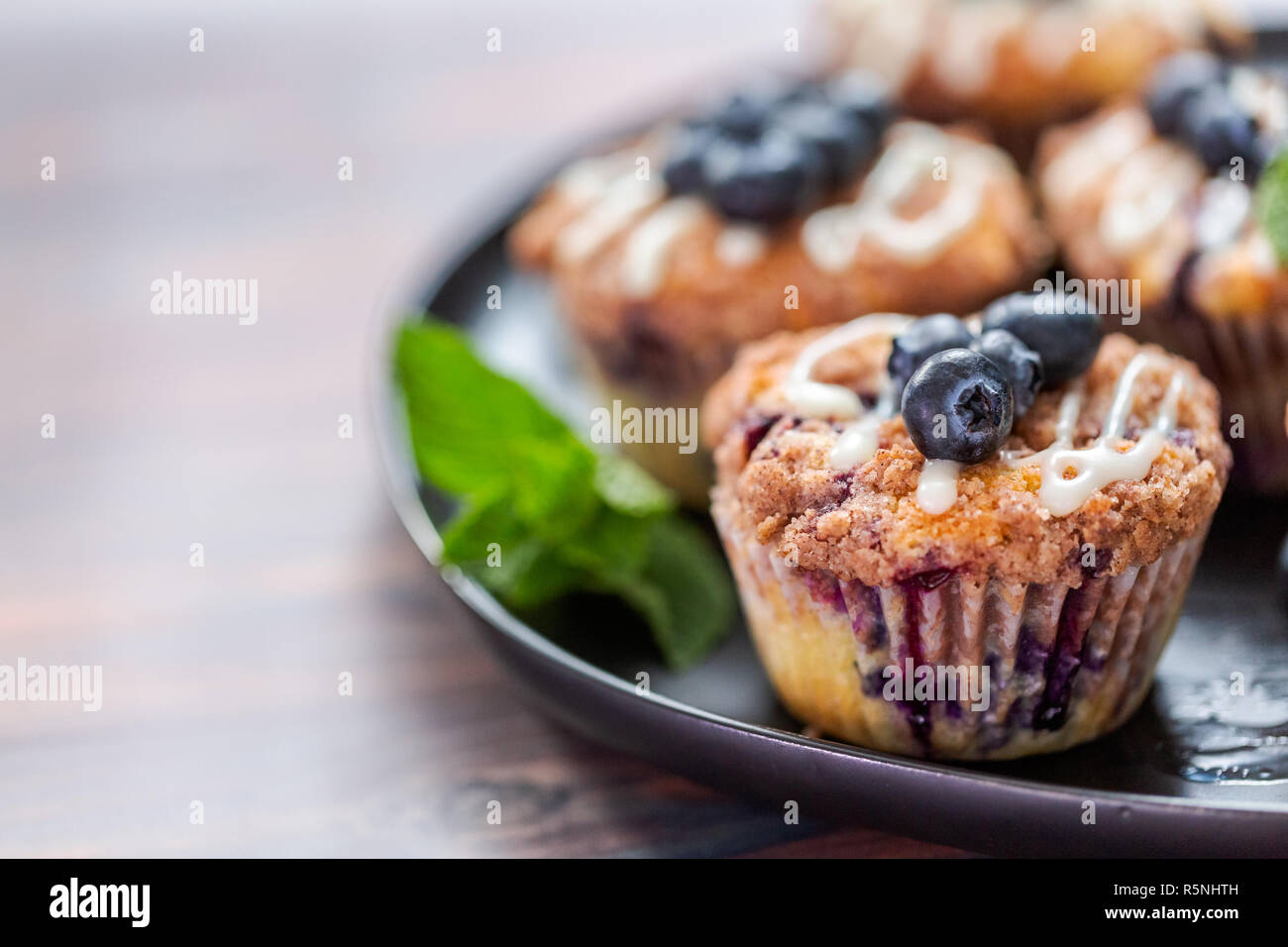 Homemade blueberry muffins made with organic ingredients Stock Photo ...