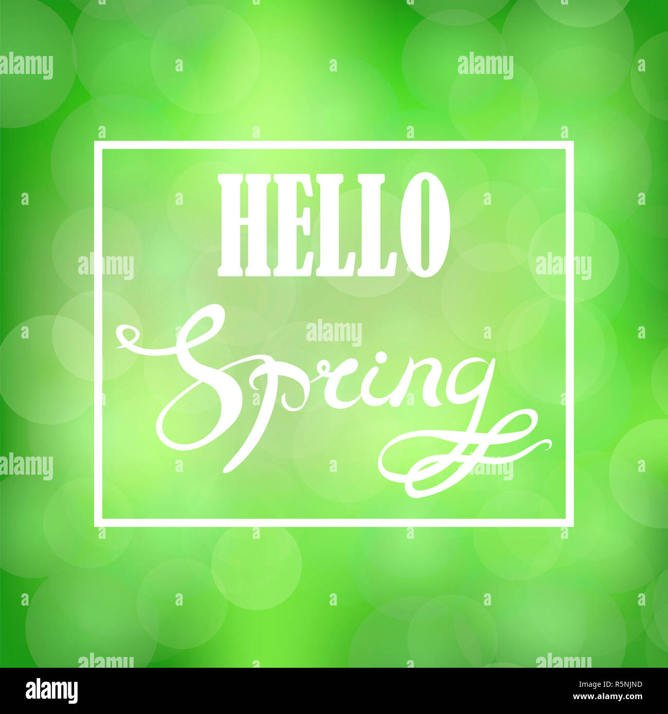 Spring Lettering Design Stock Photo - Alamy
