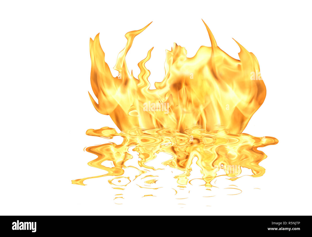 Single Flame White Background