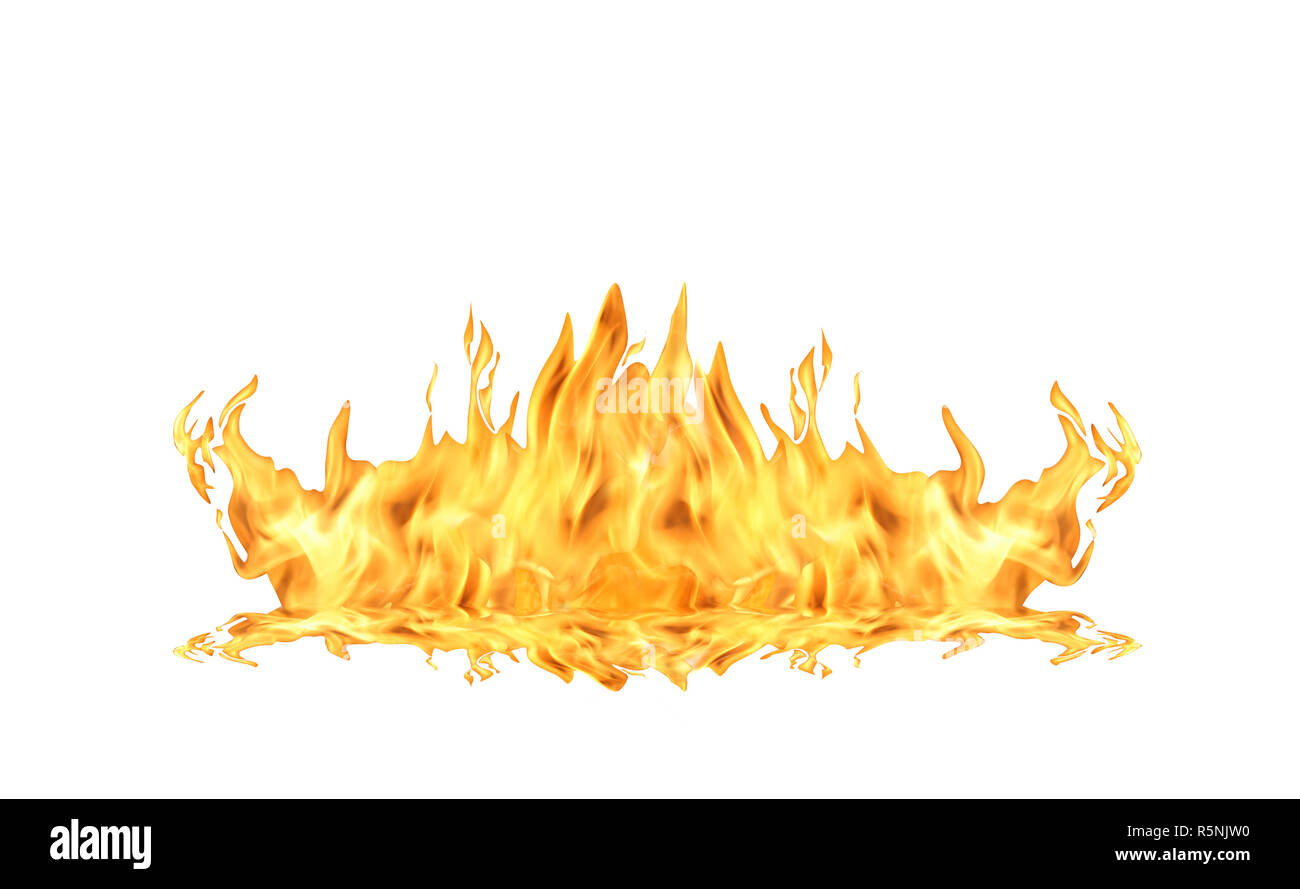 Single Flame White Background