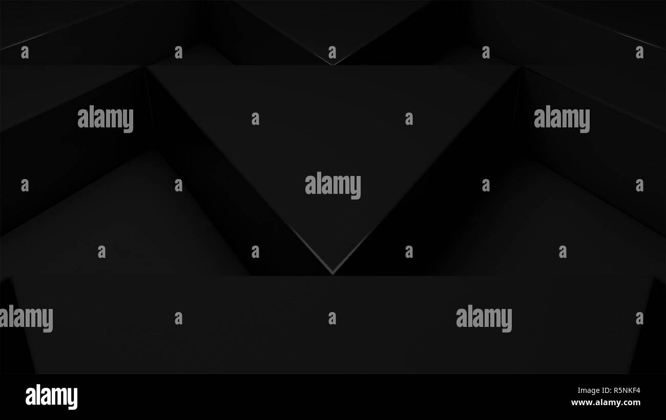 Abstract black shape. Technology 3d rendering Stock Photo - Alamy