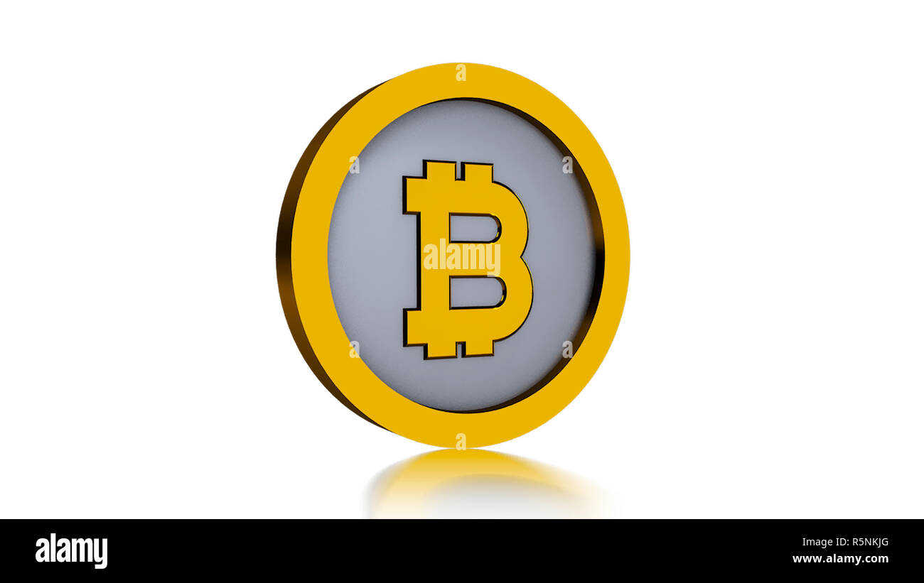 Bitcoin logo isolated on white background Stock Photo - Alamy