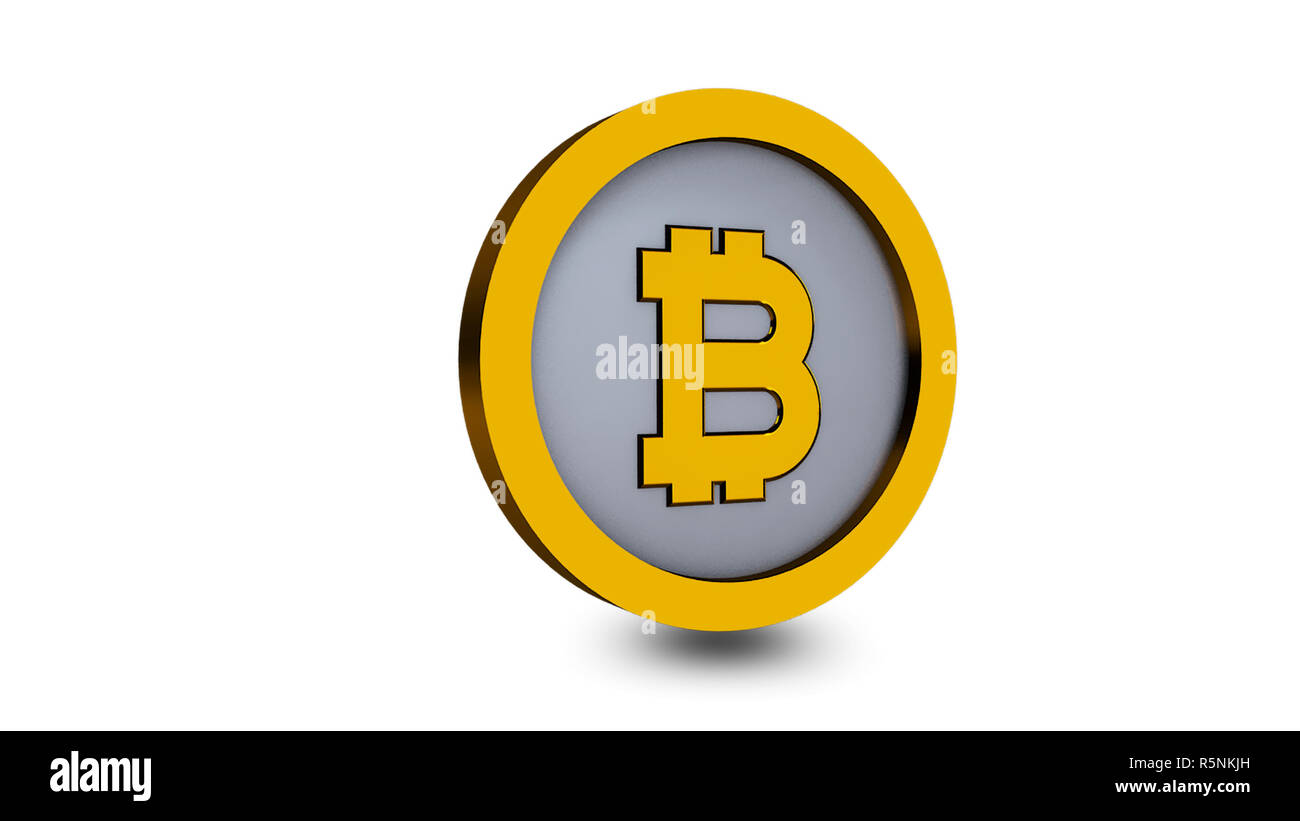 Bitcoin logo isolated on white background Stock Photo - Alamy