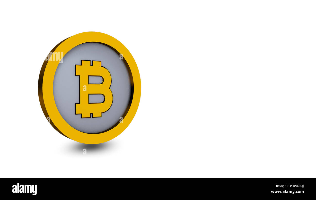 Bitcoin logo isolated on white background Stock Photo - Alamy