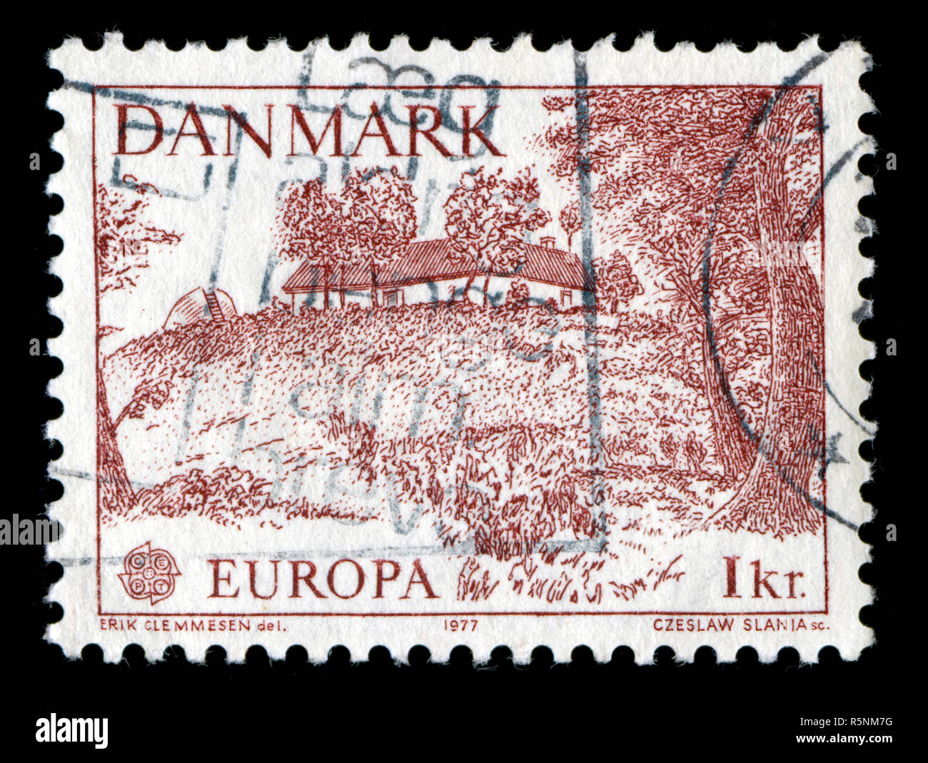 Postage stamp from Denmark in the Europa (C.E.P.T.) 1977 - Landscapes ...