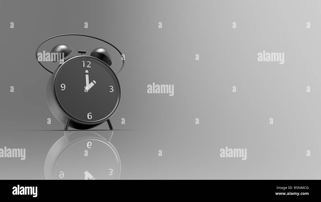 3d rendering of alarm clock with nice background color Stock Photo - Alamy