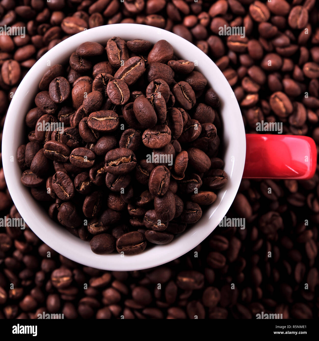 Dark brown coffee beans square hi-res stock photography and images - Alamy