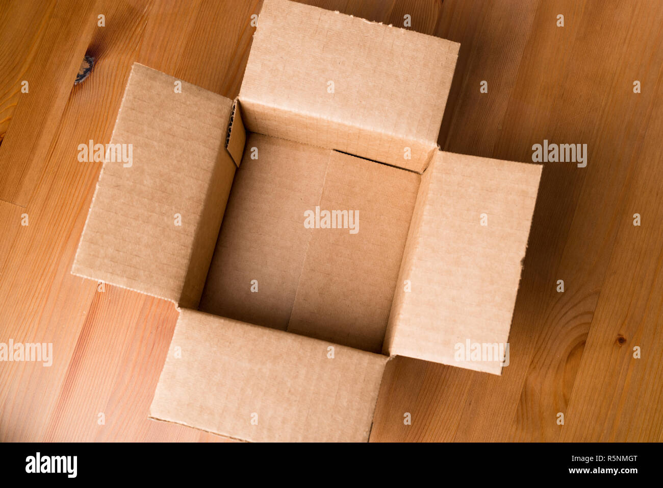 Opened Empty Box Stock Photo - Alamy