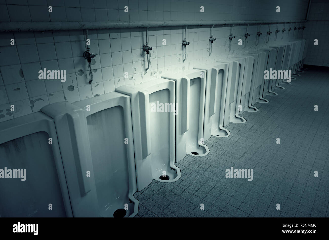 Men's public toilets, toilet for gentlemen detail, physical needs Stock ...