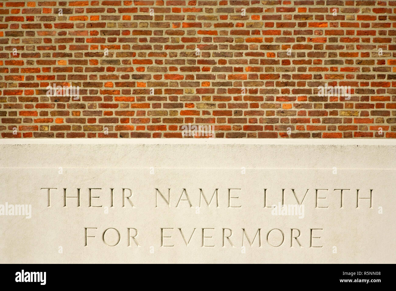 Memorial stone at the allied St Sever Cemetery Extension, Rouen, France ...