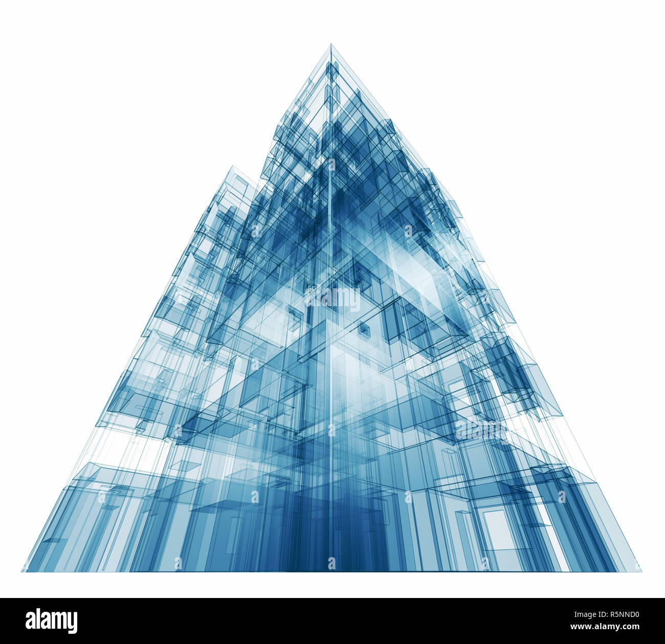 Futuristic architecture 3d model Cut Out Stock Images & Pictures - Alamy