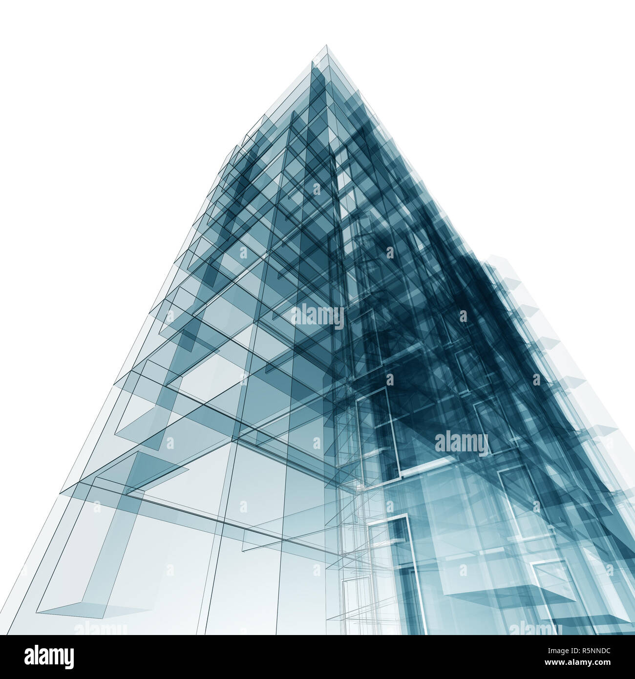 3d rendering office glass building hi-res stock photography and images ...